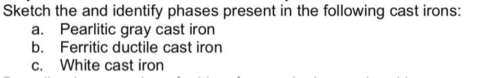 Solved Sketch the and identify phases present in the | Chegg.com