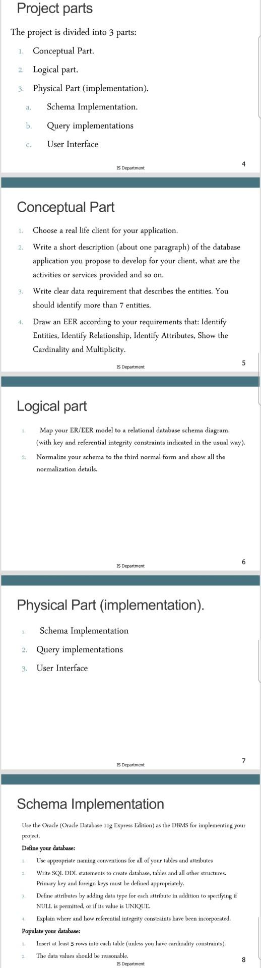 Solved Project parts The project is divided into 3 parts: 1. | Chegg.com