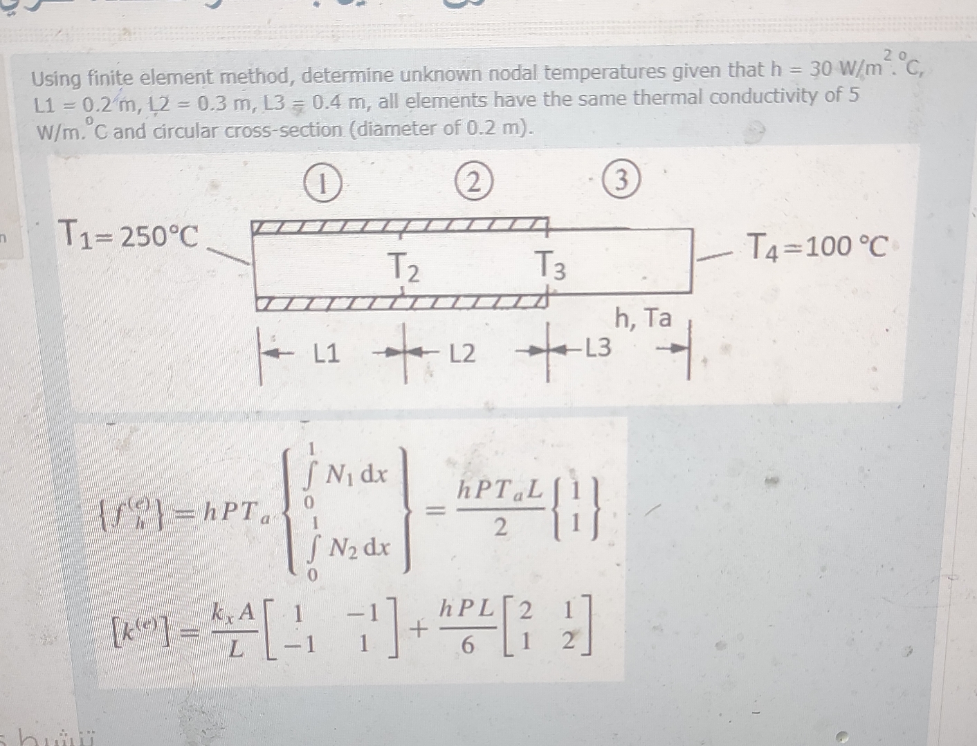 Solved Using Finite Element Method Determine Unknown Nodal 5111