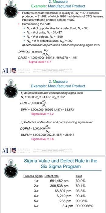 Solved can you help how did they know the six segma level ? | Chegg.com