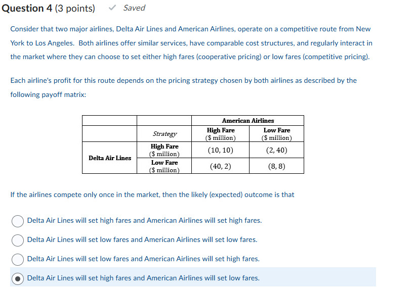 Solved Question 4 (3 ﻿points)Consider that two major | Chegg.com