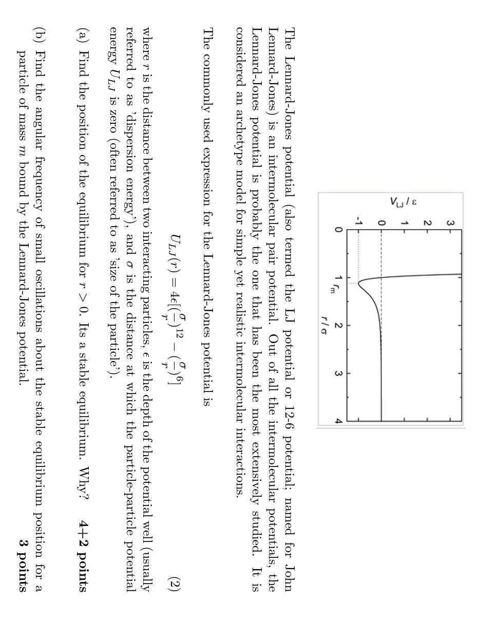Solved The Lennard-Jones potential (also termed the LJ | Chegg.com