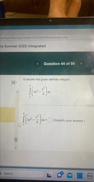 Solved Evaluate the given definite integral. ∫14(3x2−4x3)dx | Chegg.com