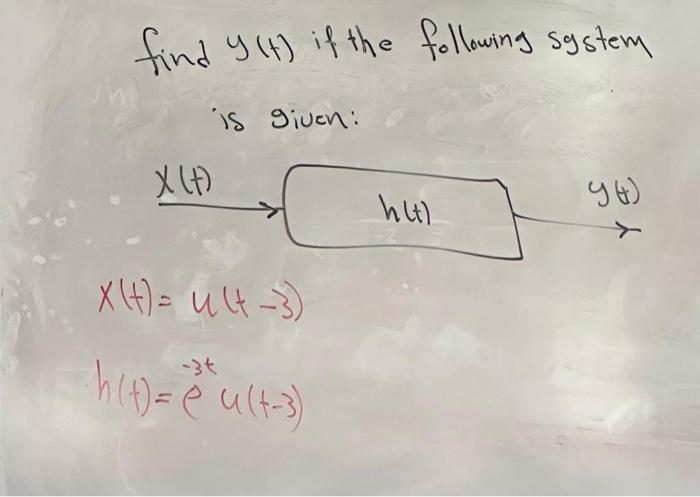 Solved find y(t) if the following system is given: | Chegg.com