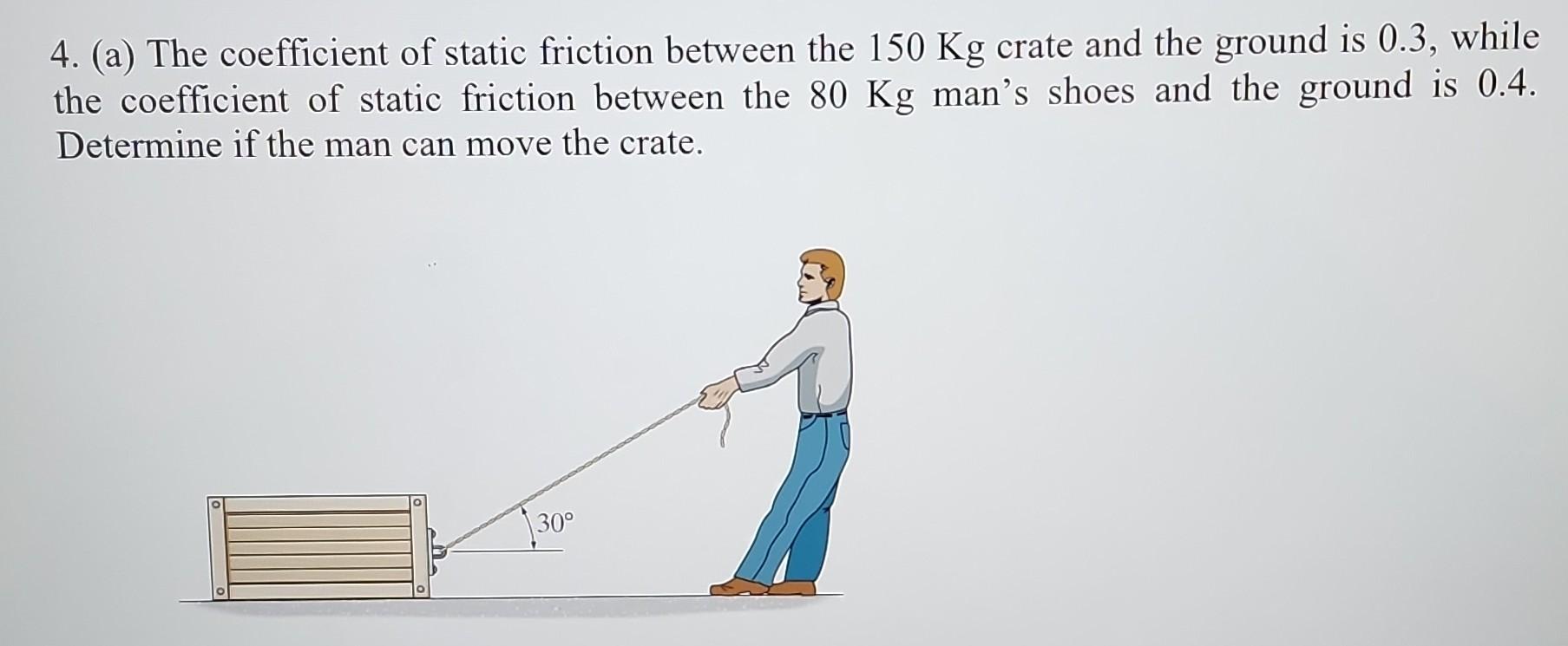 4 A The Coefficient Of Static Friction Between The