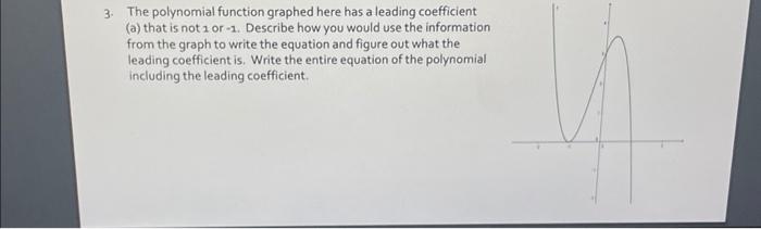 3. The polynomial function graphed here has a leading | Chegg.com