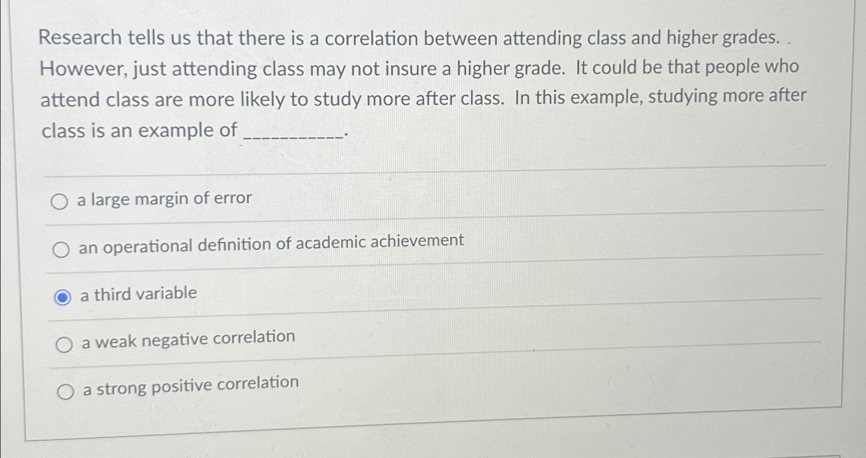 Solved Research tells us that there is a correlation between | Chegg.com