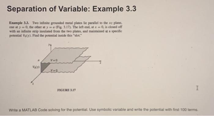 Solved Separation of Variable: Example 3.3 Example 3.3. Two | Chegg.com