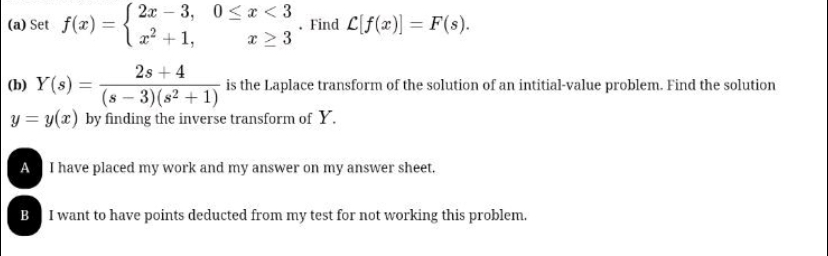 Solved (a) ﻿Set f(x)={2x-3,0≤x