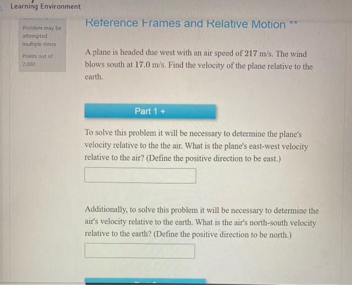 Solved Learning Environment Reference Frames and Relative | Chegg.com