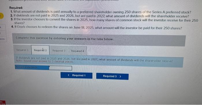 Exercise 18.8 (Algo) Reporting preferred shares; | Chegg.com
