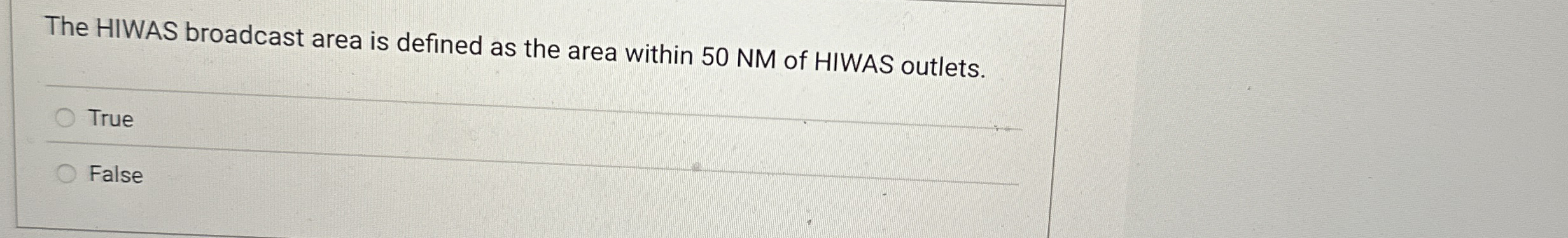 Solved The HIWAS broadcast area is defined as the area | Chegg.com