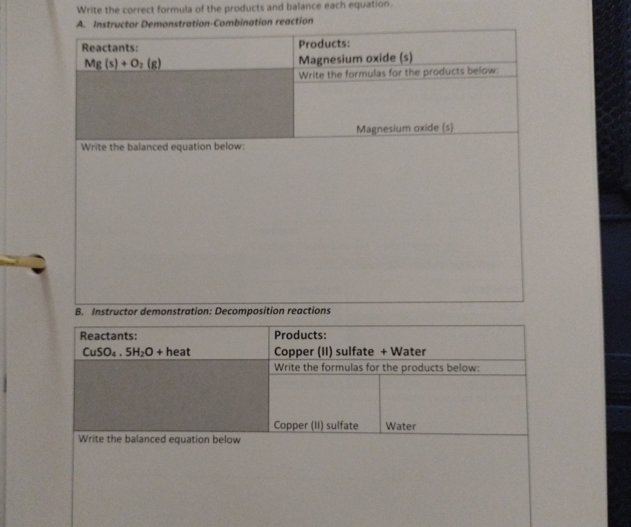 Solved Write the correct formula of the products and balance | Chegg.com