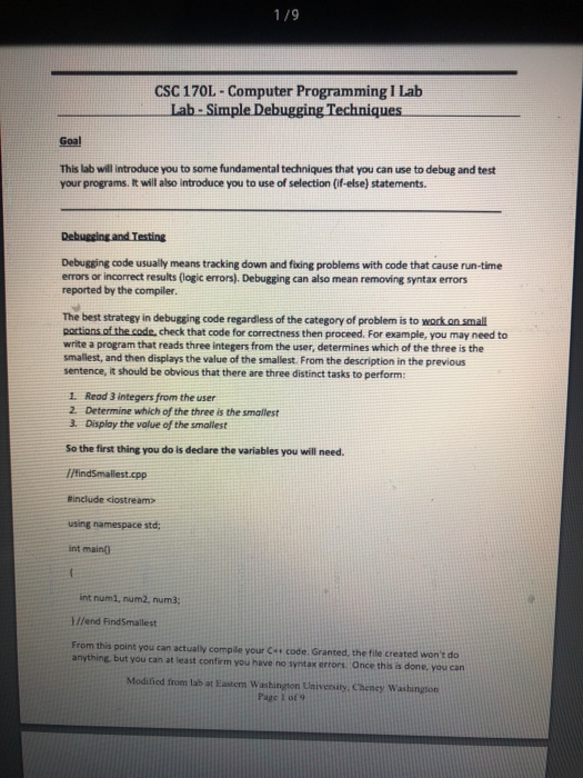 Solved i dont know what to do on this assignment in C++ | Chegg.com