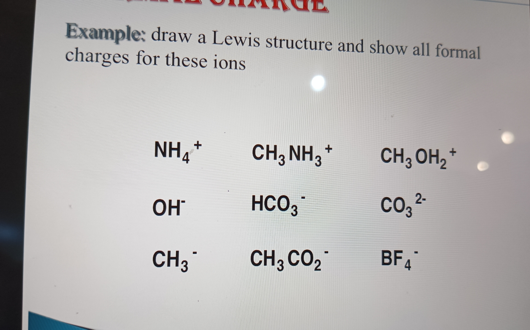Solved Example: draw a Lewis structure and show all formal | Chegg.com