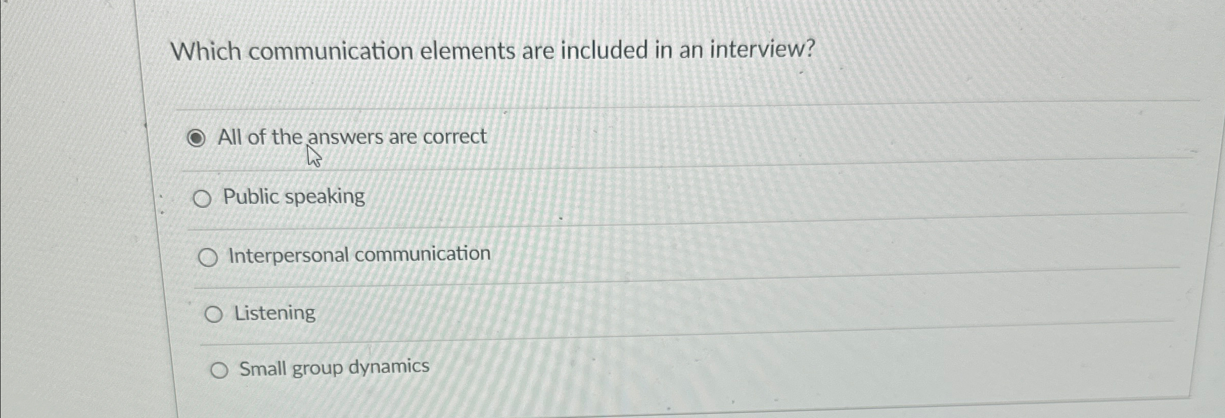 Solved Which communication elements are included in an | Chegg.com