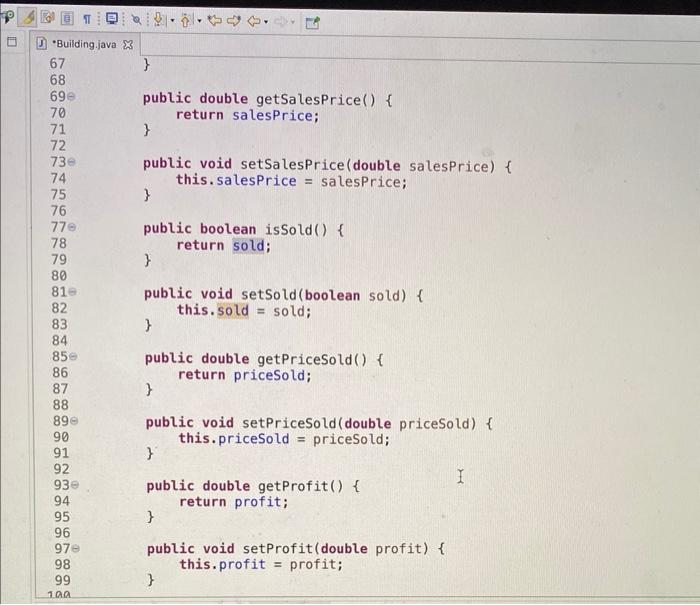 Solved Building java X 1 package newlab; 2 public class | Chegg.com