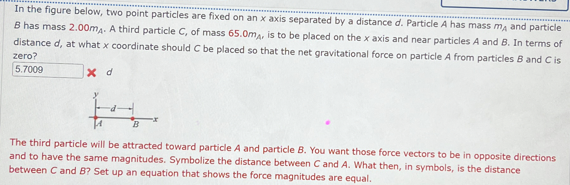 Solved B ﻿has mass 2.00mA. ﻿A third particle C, ﻿of mass | Chegg.com