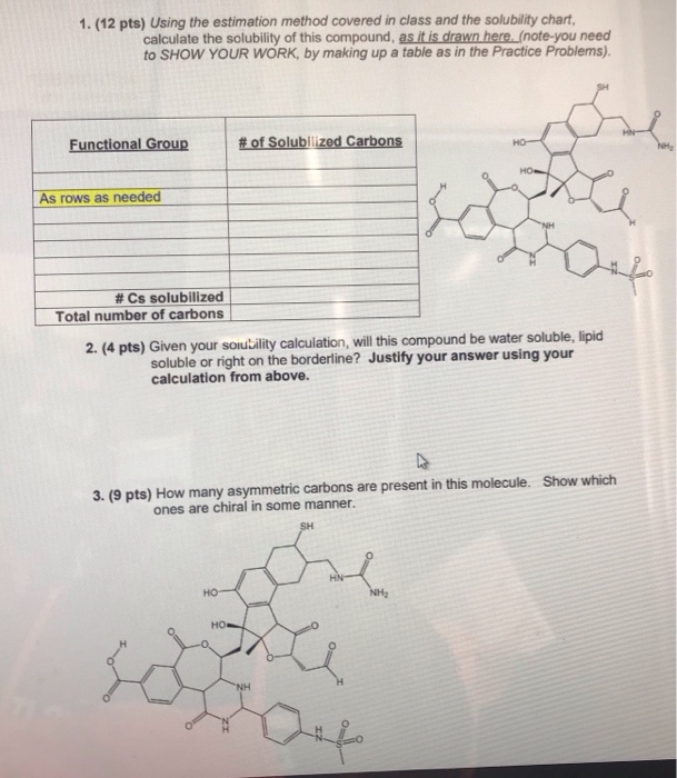 1. (12 pts) Using the estimation method covered in | Chegg.com