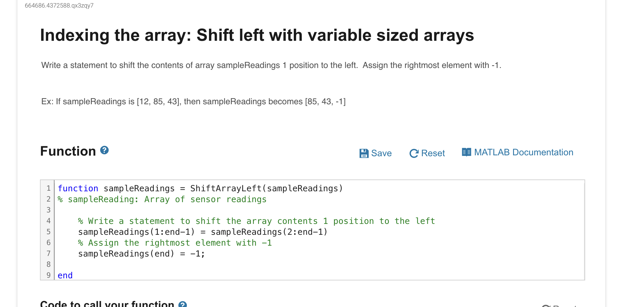 Solved Indexing the array: Shift left with variable sized | Chegg.com Solved Indexing the array: Shift left with variable sized | Chegg.com