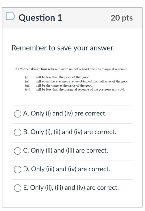 Solved Question 120 ﻿ptsRemember to save your answer.If a | Chegg.com