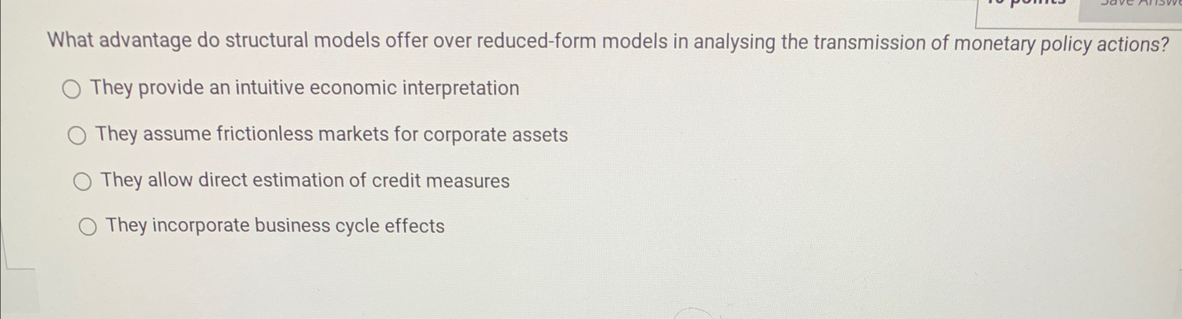 Solved What advantage do structural models offer over | Chegg.com
