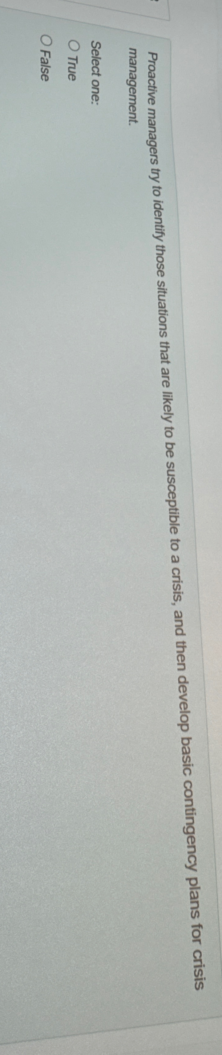 Solved Proactive managers try to identify those situations | Chegg.com