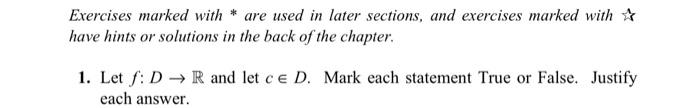 Solved Exercises marked with ∗ are used in later sections, | Chegg.com