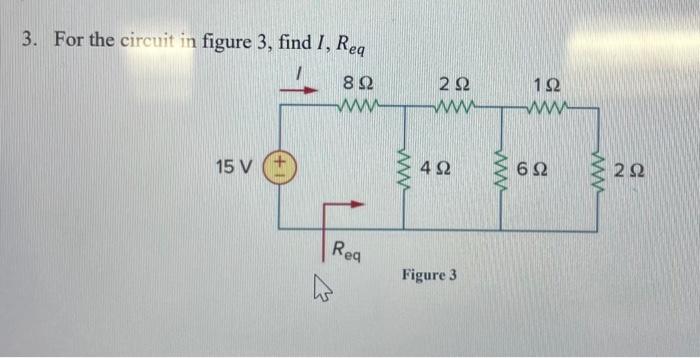Solved 3. For the circuit in figure 3, find i and Req. | Chegg.com