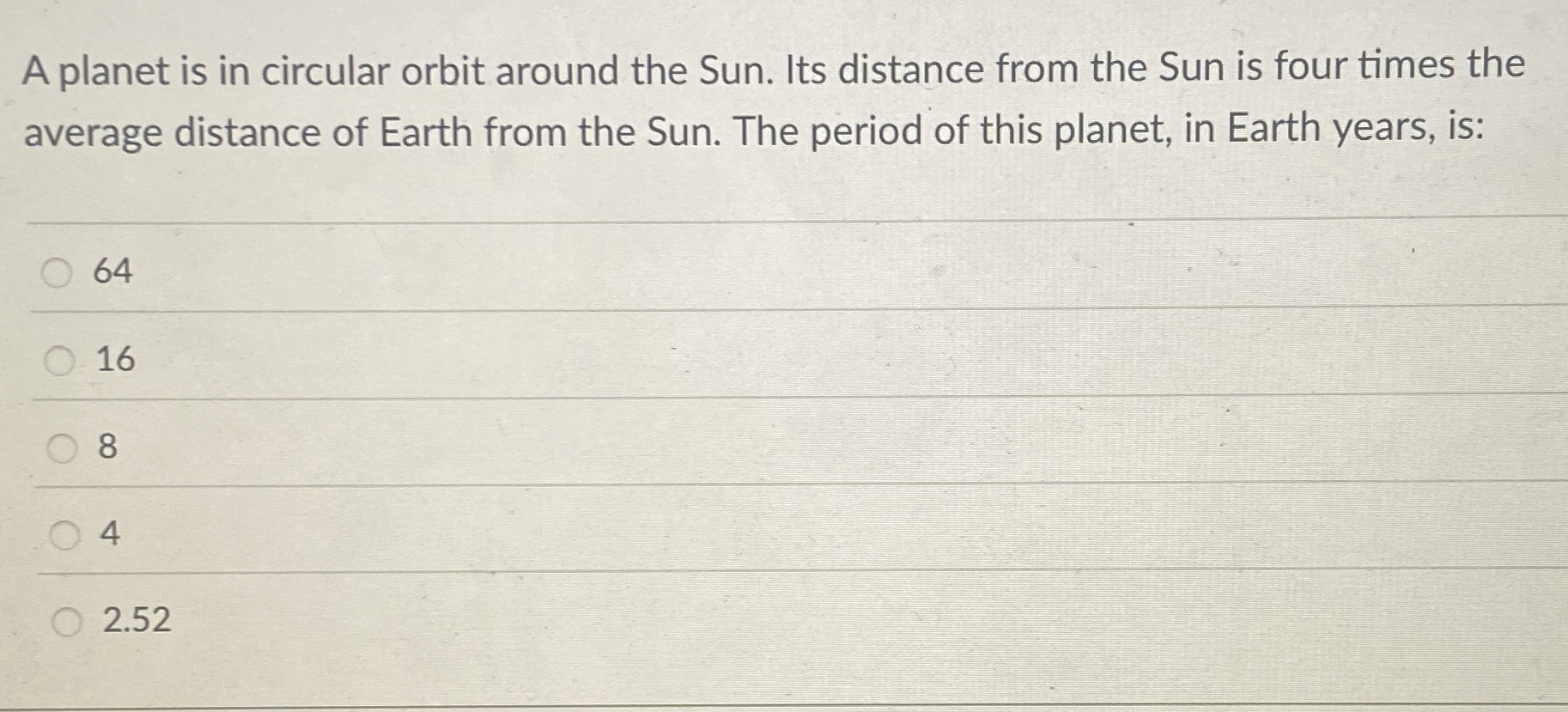 Solved A planet is in circular orbit around the Sun. Its | Chegg.com