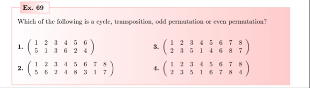 Solved Ex. 69Which of the following is a cycle, | Chegg.com