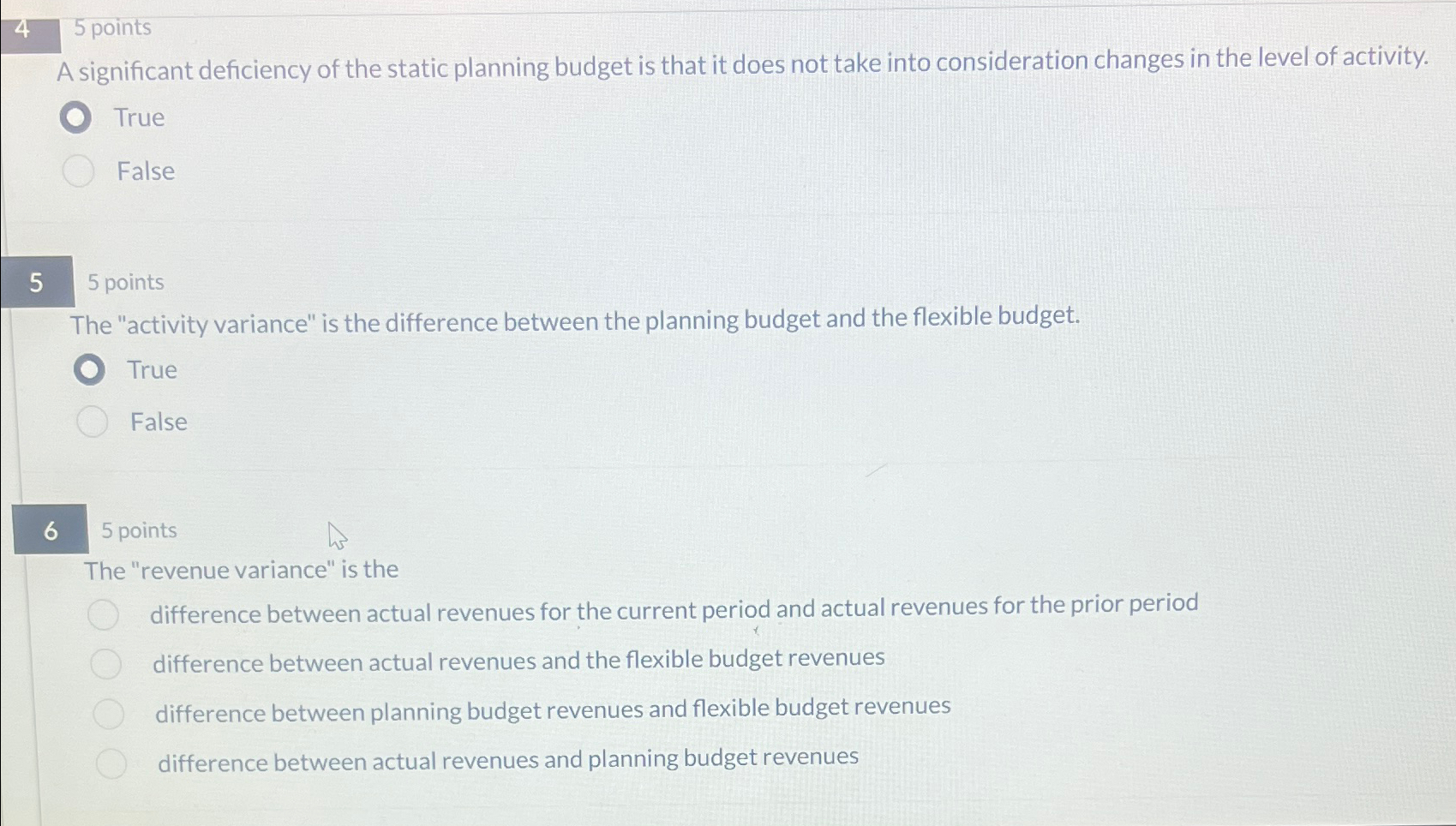 Solved 45 ﻿pointsA significant deficiency of the static | Chegg.com