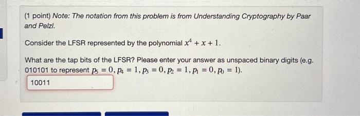 Solved (1 point) Note: The notation from this problem is | Chegg.com