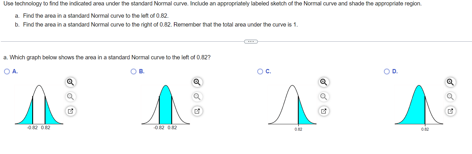 Solved Use technology to find the indicated area under the | Chegg.com