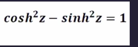 Solved cosh2z−sinh2z=1 | Chegg.com
