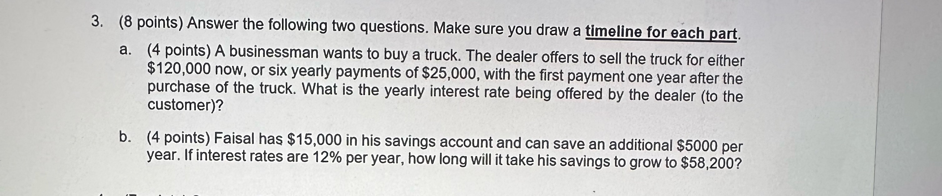 Solved (8 ﻿points) ﻿Answer the following two questions. Make | Chegg.com