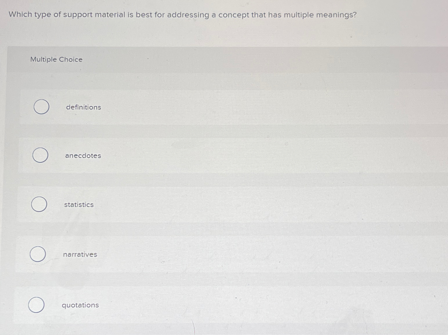 Solved Which type of support material is best for addressing | Chegg.com