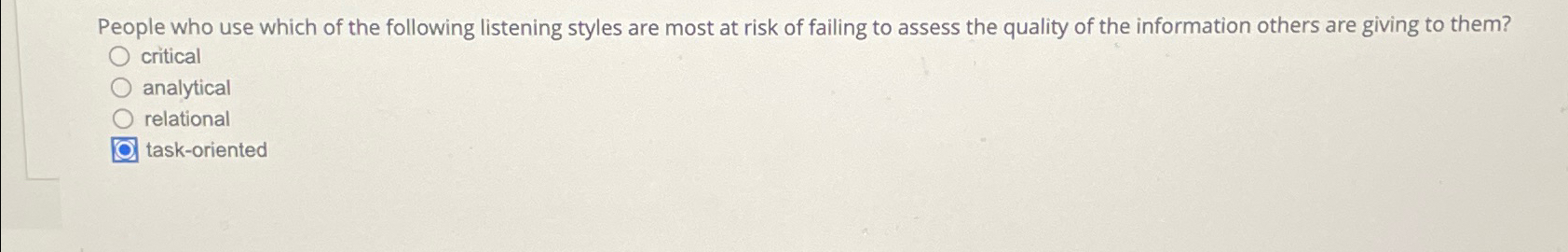 Solved People who use which of the following listening | Chegg.com