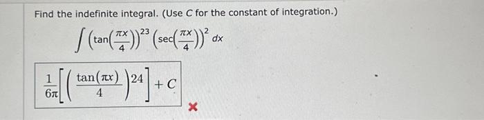 Solved Find the indefinite integral. (Use C for the constant | Chegg.com