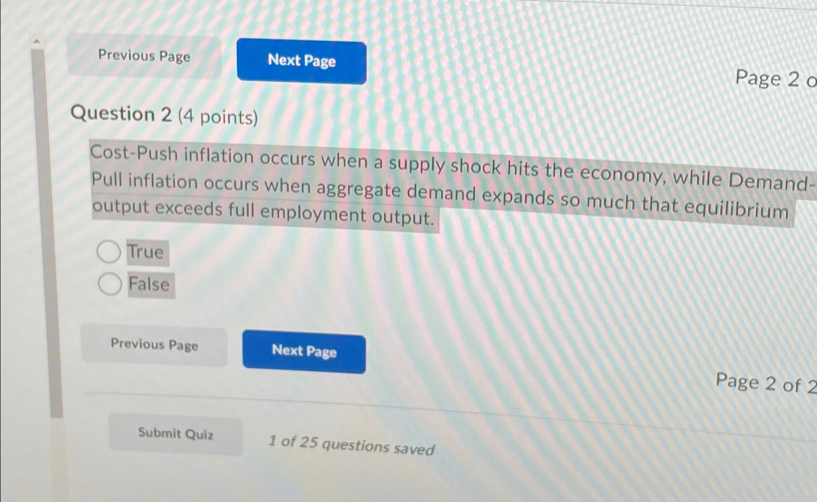 Solved Previous PagePage 20Question 2 (4 points)Cost-Push | Chegg.com Solved Previous PagePage 20Question 2 (4 points)Cost-Push | Chegg.com