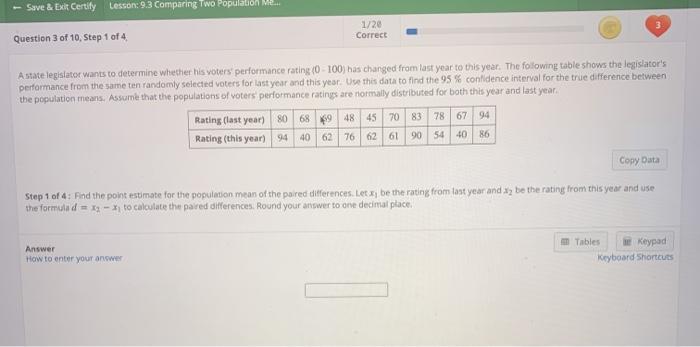 Solved - Save & Ext Certify Lesson: 9.3 Comparing Two | Chegg.com
