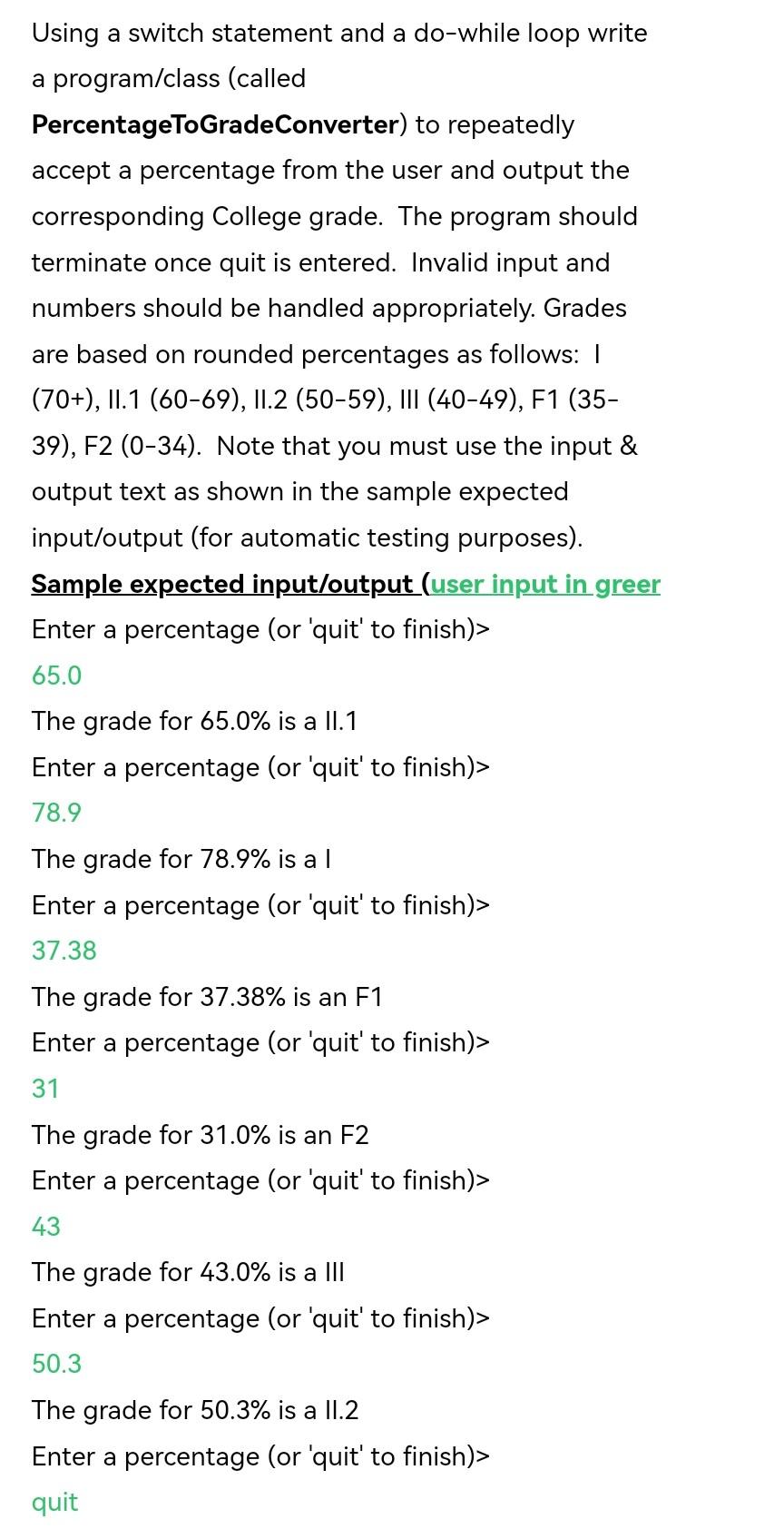 Solved Using a switch statement and a do-while loop write a | Chegg.com