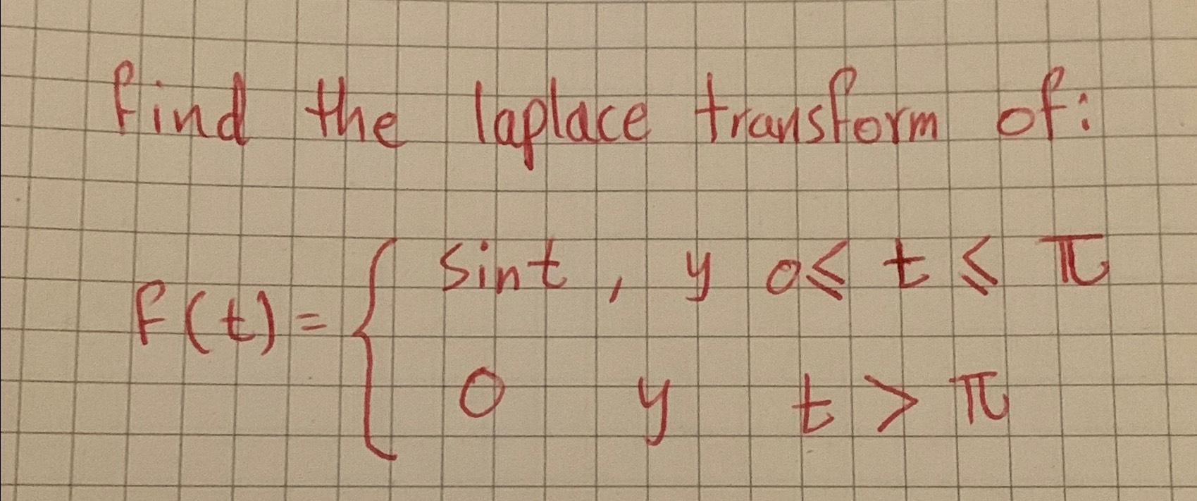 Solved find the laplace transform | Chegg.com