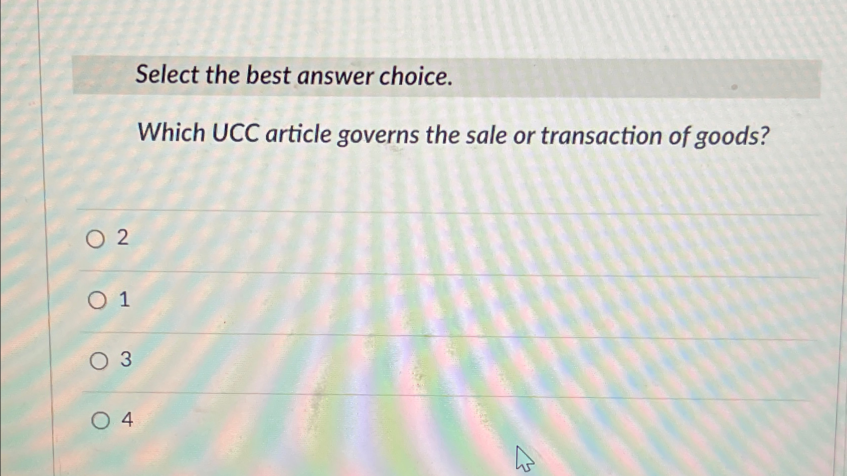 Solved Select the best answer choice.Which UCC article | Chegg.com