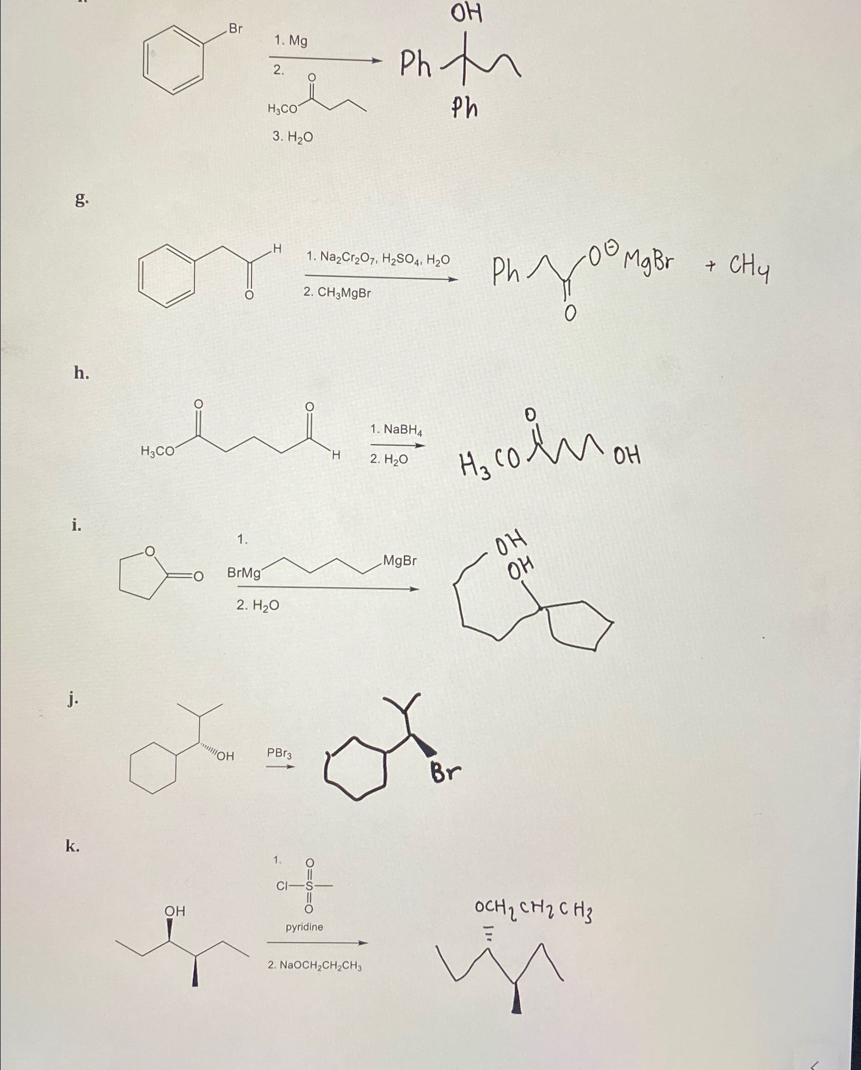 Solved Provide the mechanism for each problem | Chegg.com