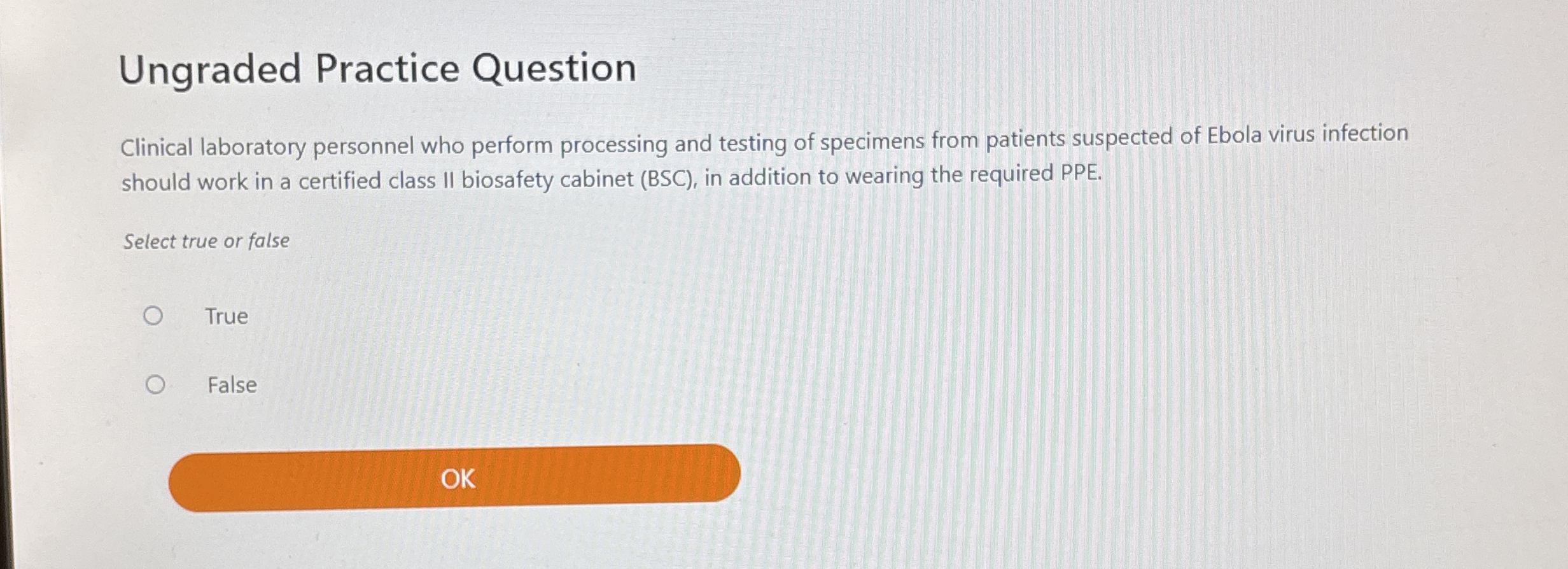 Solved Ungraded Practice QuestionClinical laboratory | Chegg.com