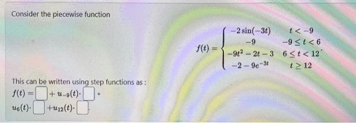 Solved Va Consider the piecewise function This can be | Chegg.com