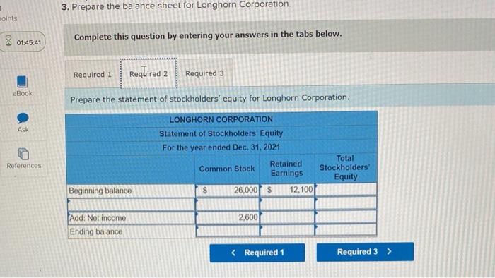 Solved Problem 1-3A Prepare financial statements (LO1-3) | Chegg.com