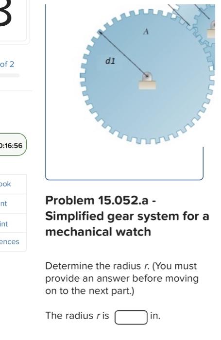 Problem 15.052.a - Simplified gear system for a | Chegg.com