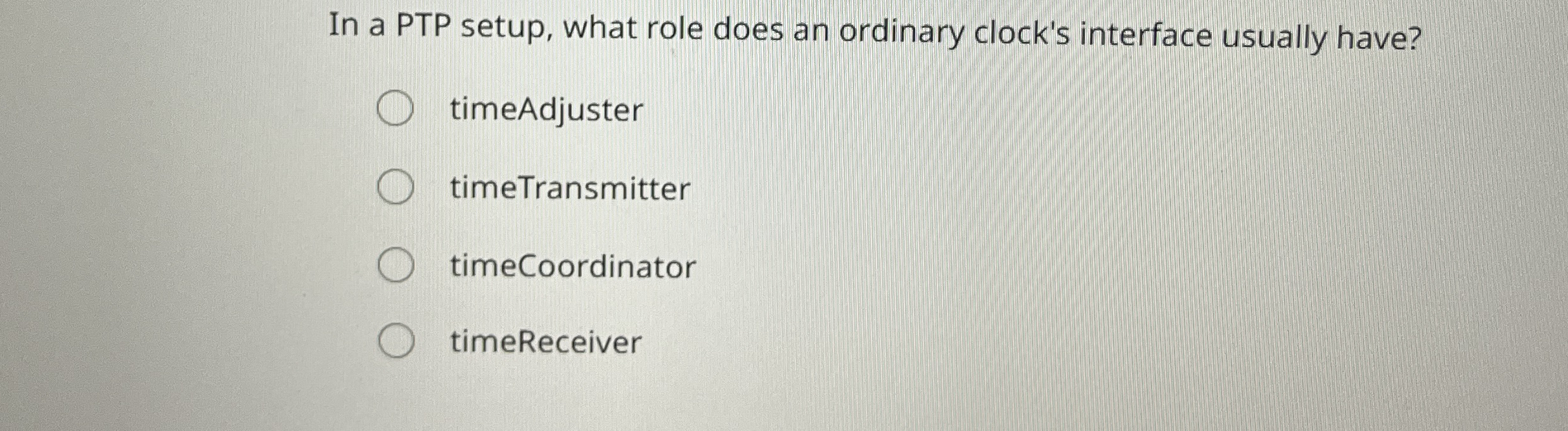 Solved In a PTP setup, what role does an ordinary clock's | Chegg.com